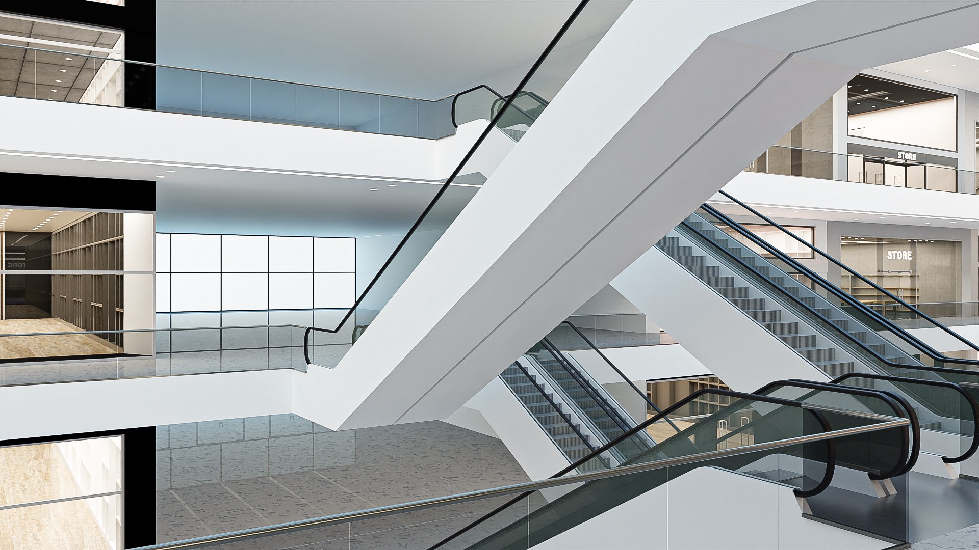 3D model Mall interior 04 - TurboSquid 2134451