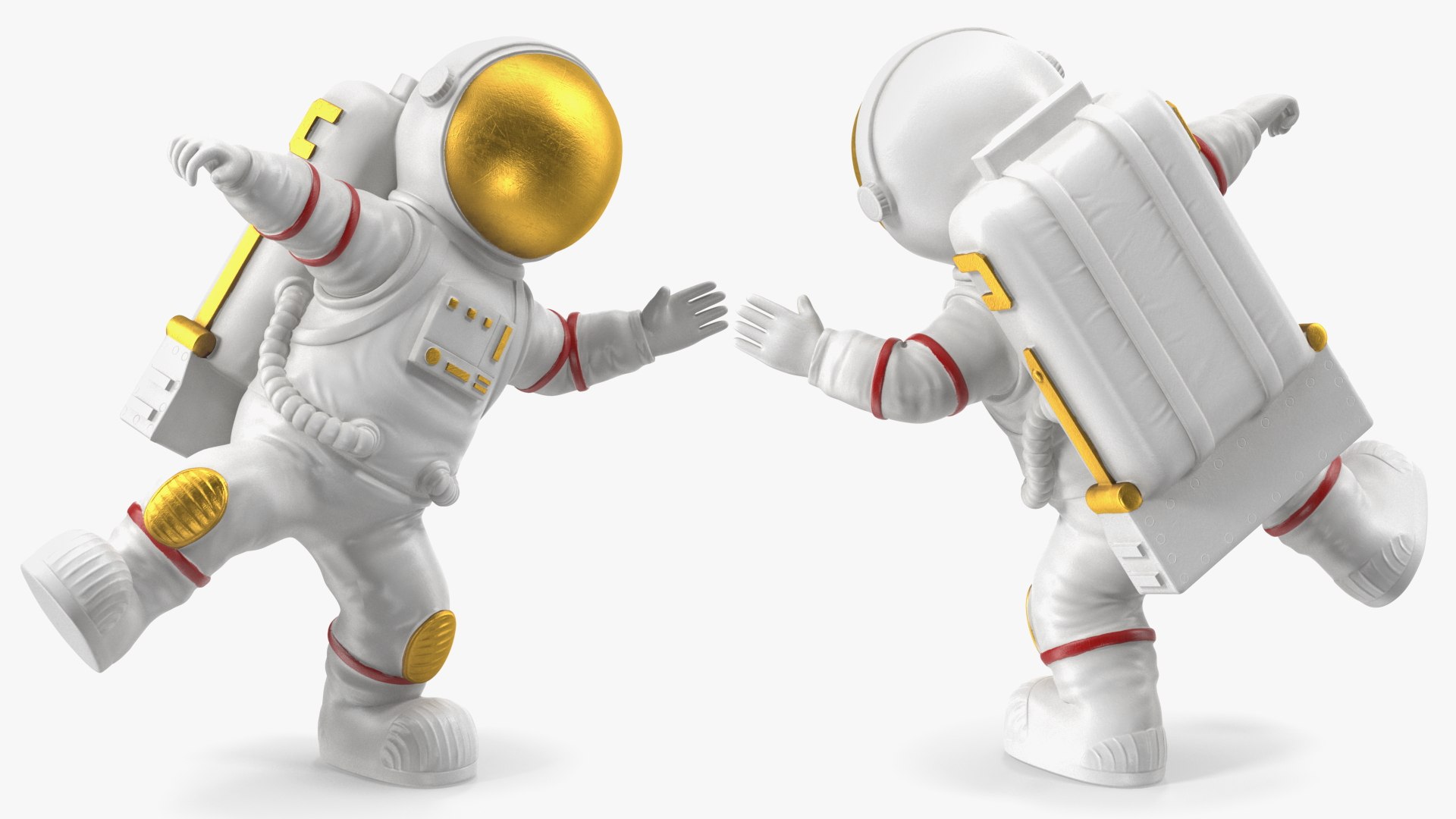 Spaceman Toy Character White Dancing Pose model - TurboSquid 1907981