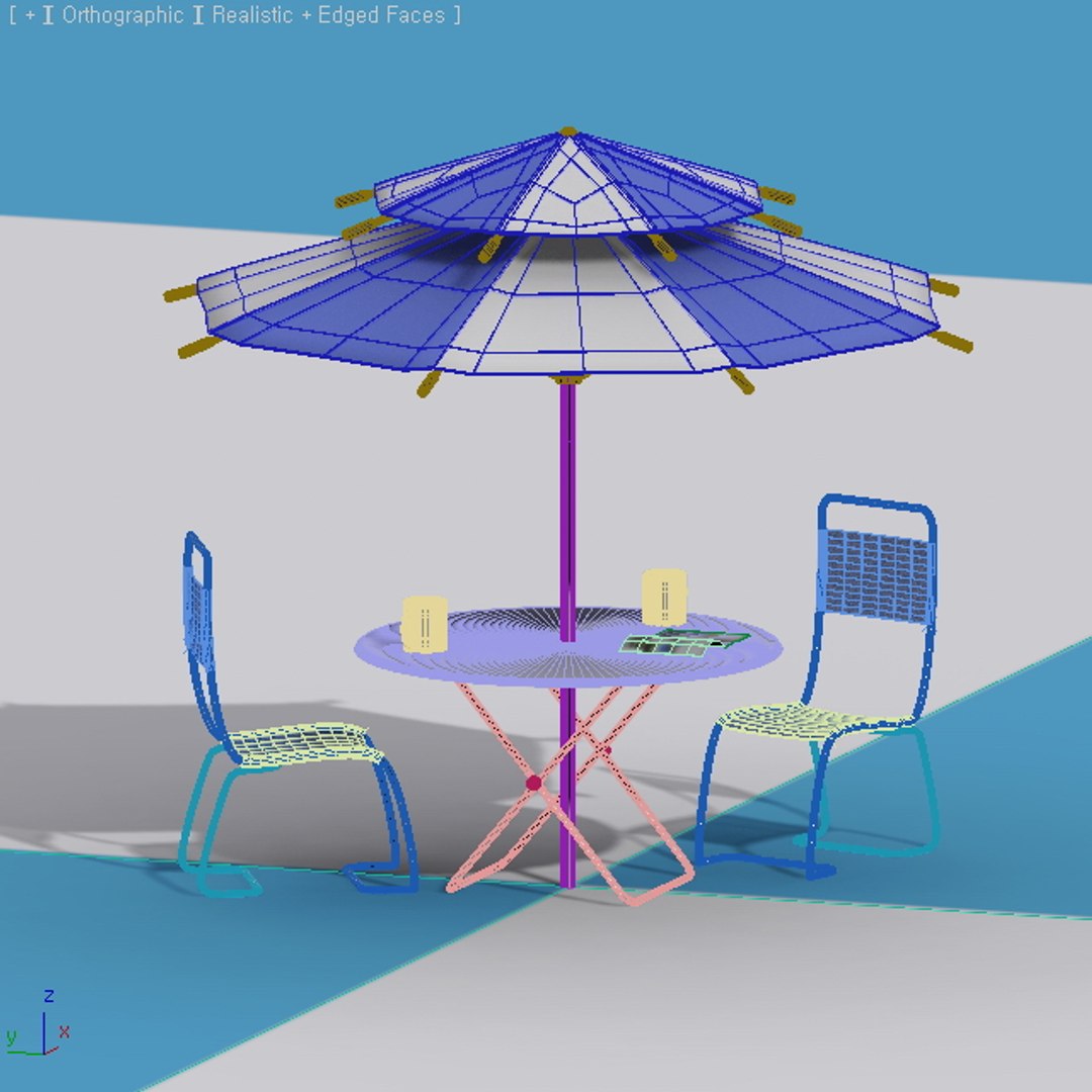 max beach parasol set