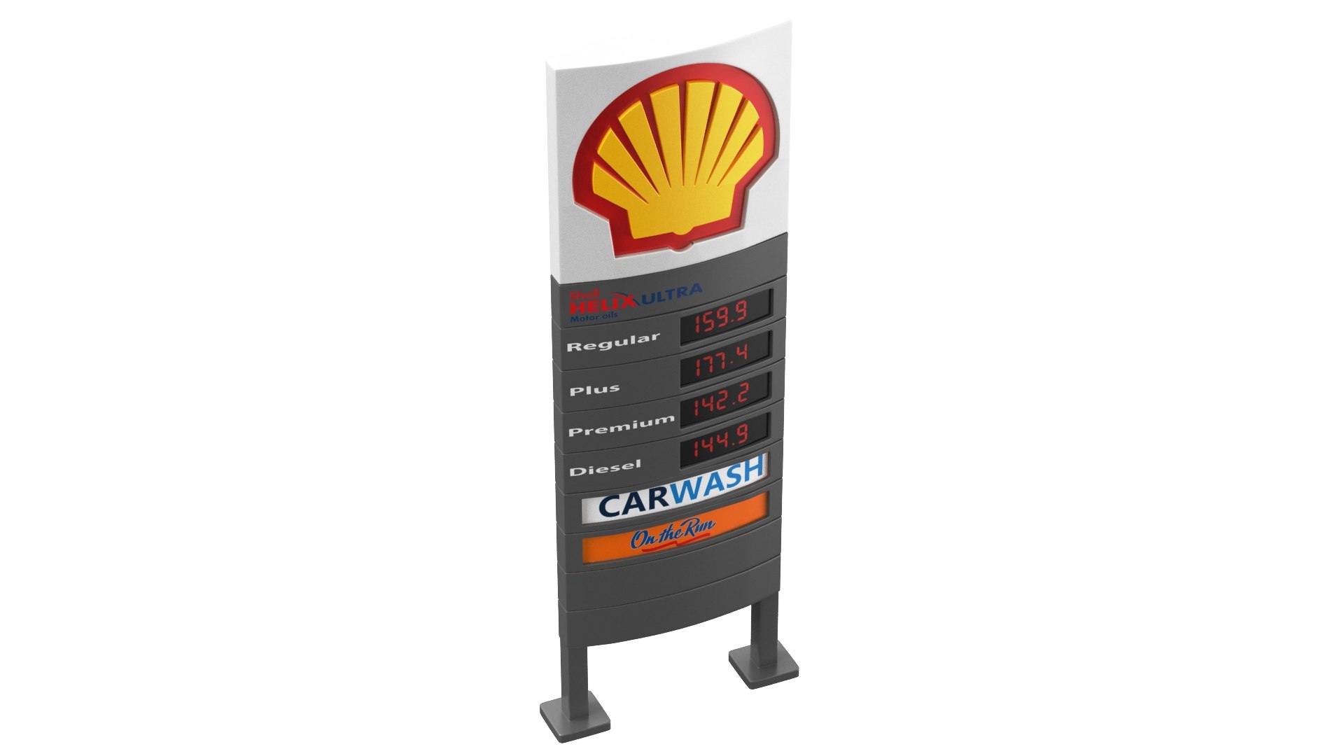 3D Detailed Shell Sign Board Model - TurboSquid 2037662