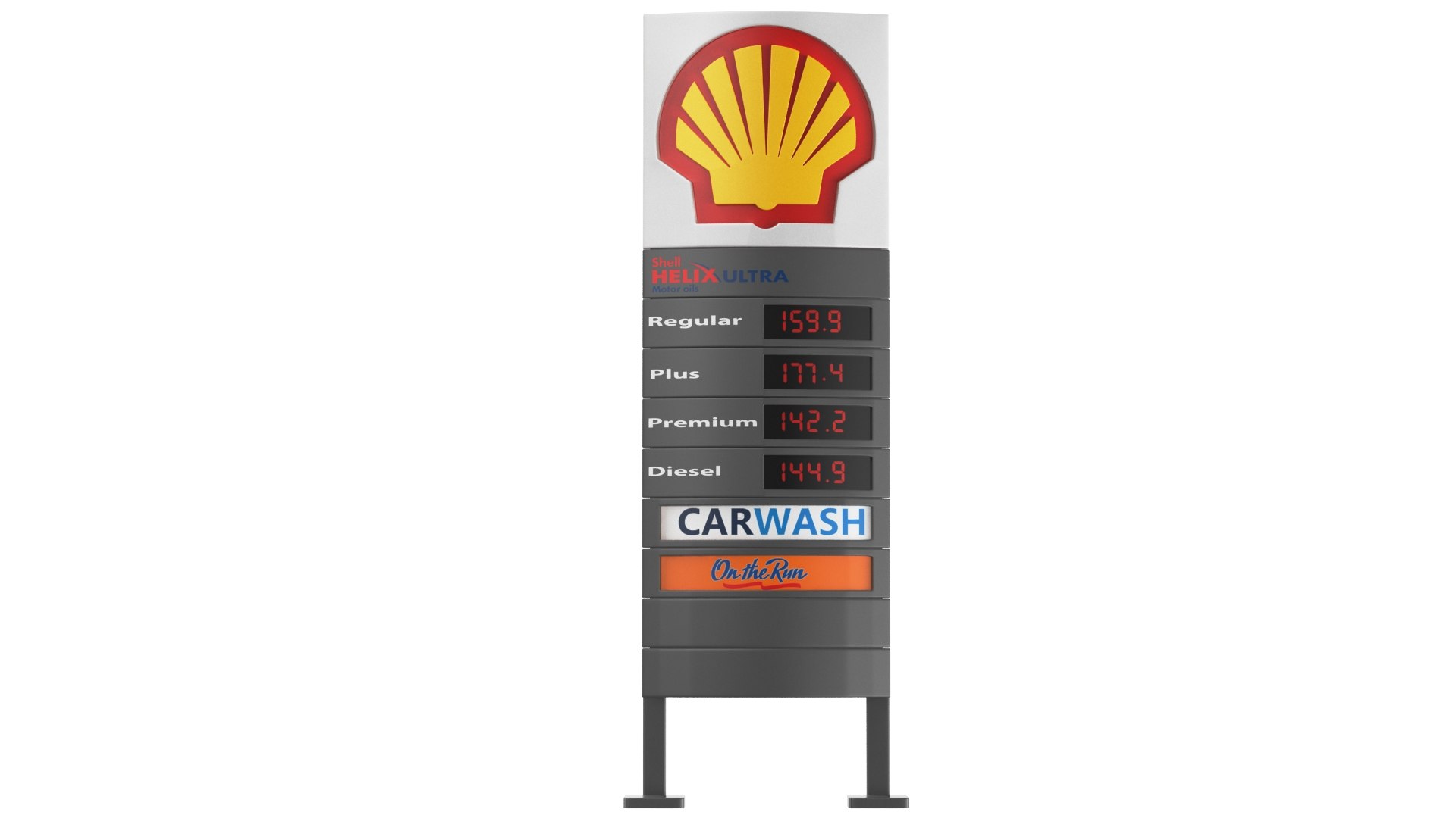3D Detailed Shell Sign Board Model - TurboSquid 2037662
