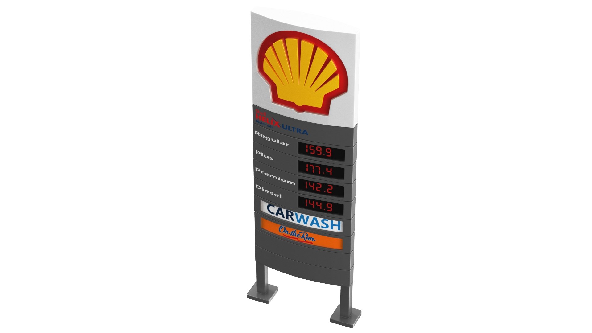3D Detailed Shell Sign Board Model - TurboSquid 2037662