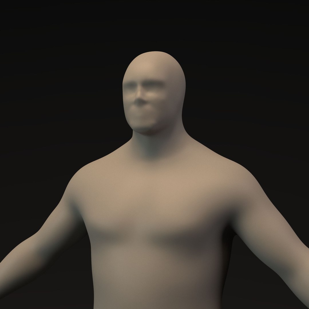 Free 3D Heavy Man Lores Base Mesh Model - TurboSquid 2236599