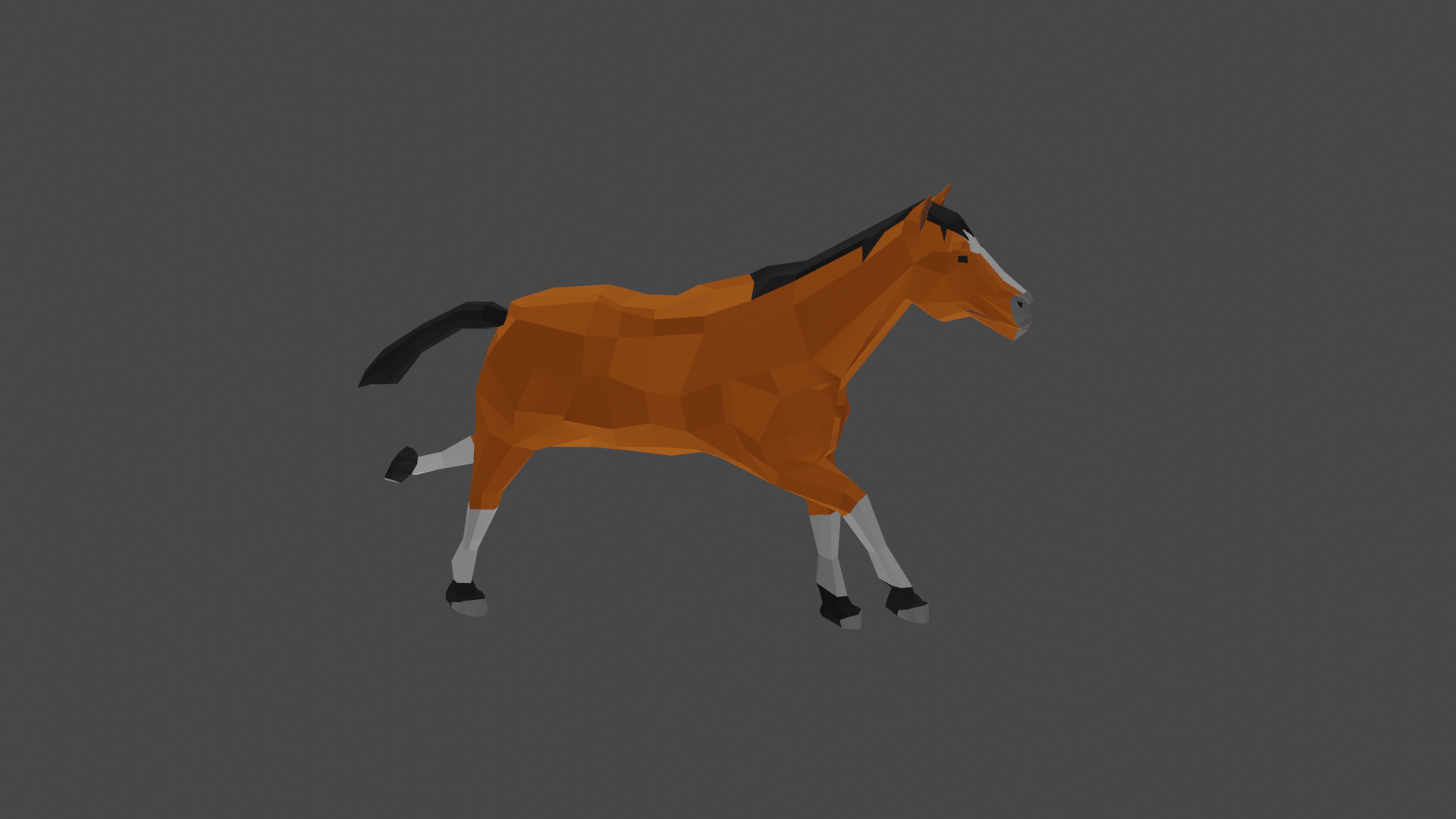 Free 3D LOW POLY Horse - TurboSquid 2174069