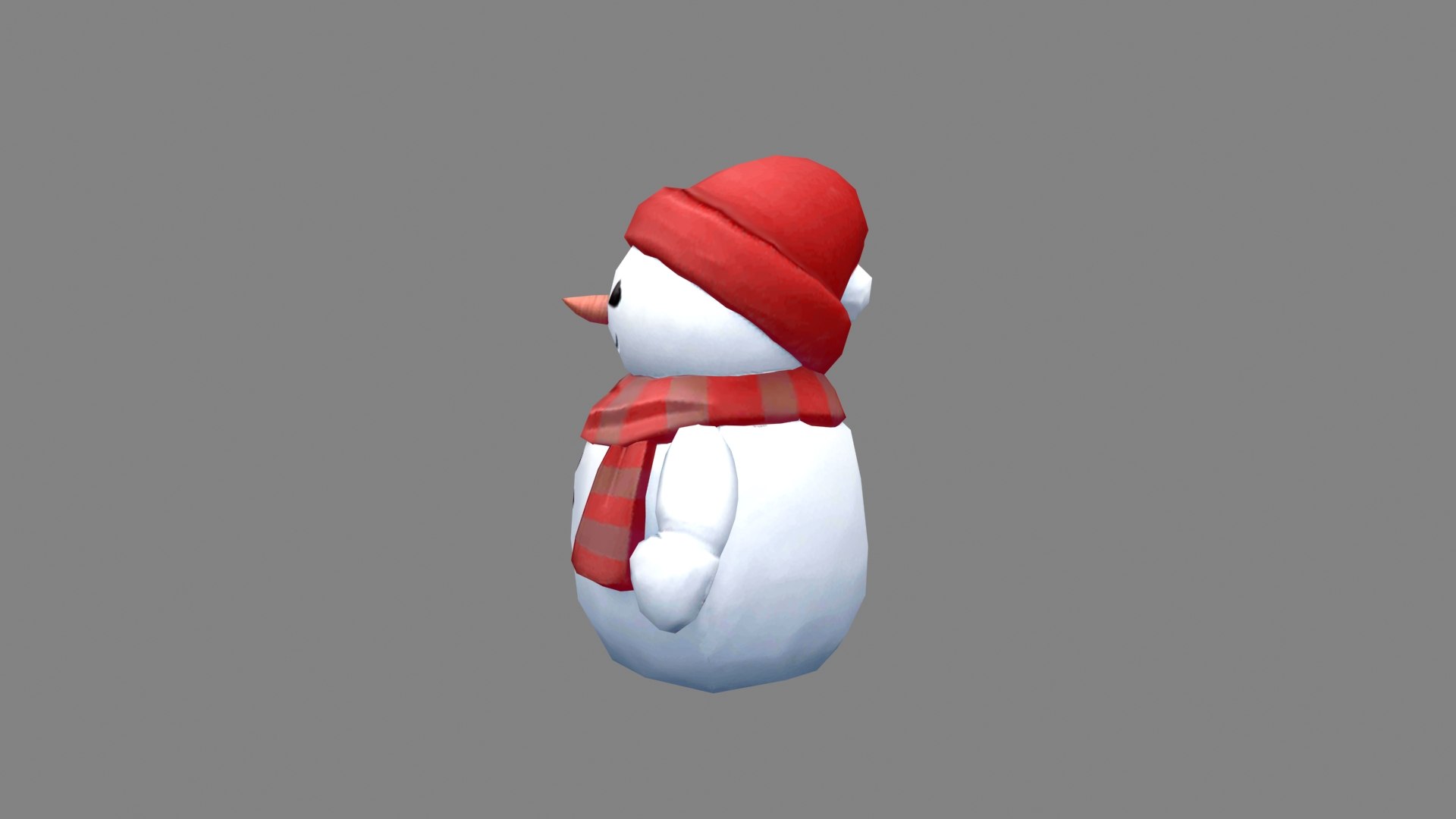 Cartoon Scarf Snowman Character 3D Model - TurboSquid 2265720