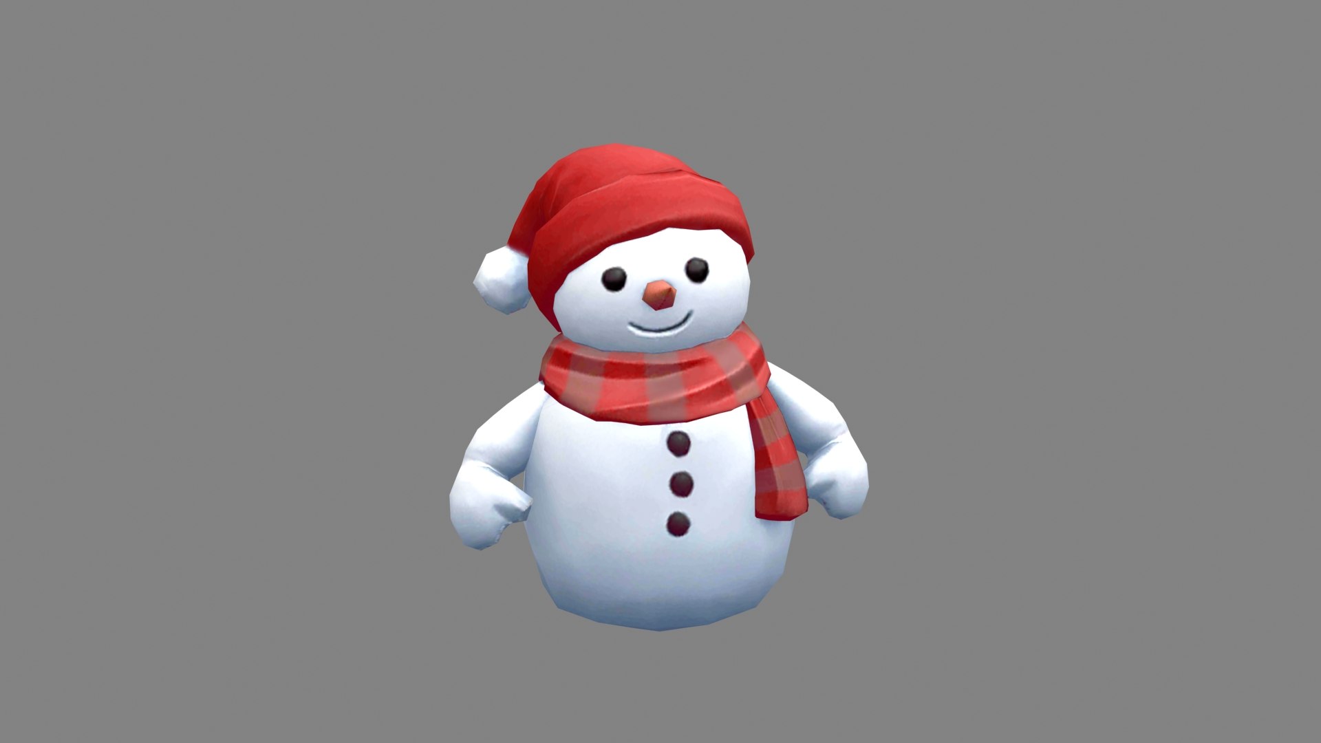 Cartoon Scarf Snowman Character 3D Model - TurboSquid 2265720