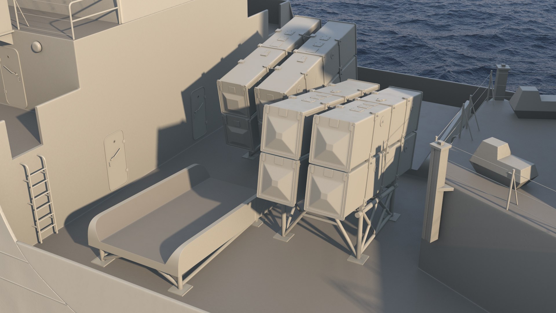 3D YJ83 Anti Ship Missile Launcher Model - TurboSquid 1805448