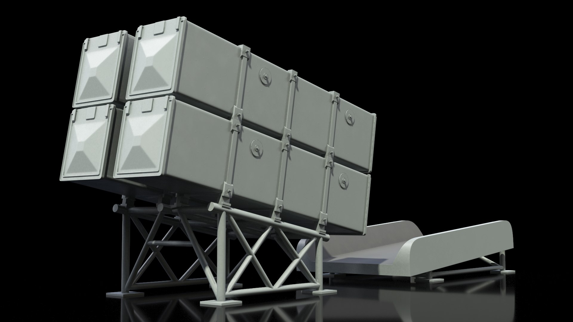 3D YJ83 Anti Ship Missile Launcher Model - TurboSquid 1805448