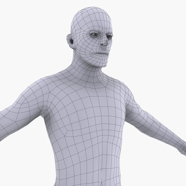 human anatomy male body skin 3d dxf