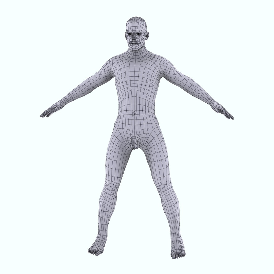 Human Anatomy Male Body Skin 3d Dxf