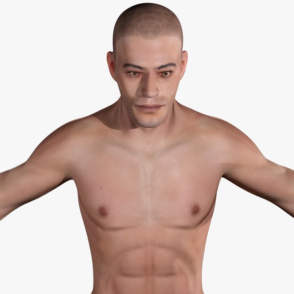 human anatomy male body skin 3d dxf