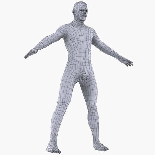 human anatomy male body skin 3d dxf