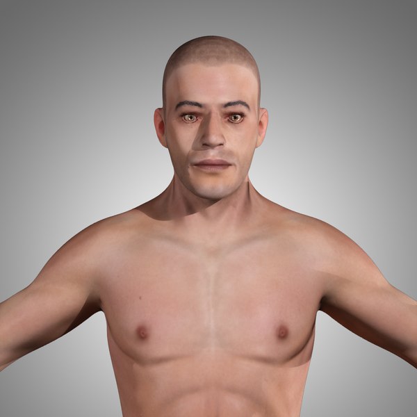 human anatomy male body skin 3d dxf