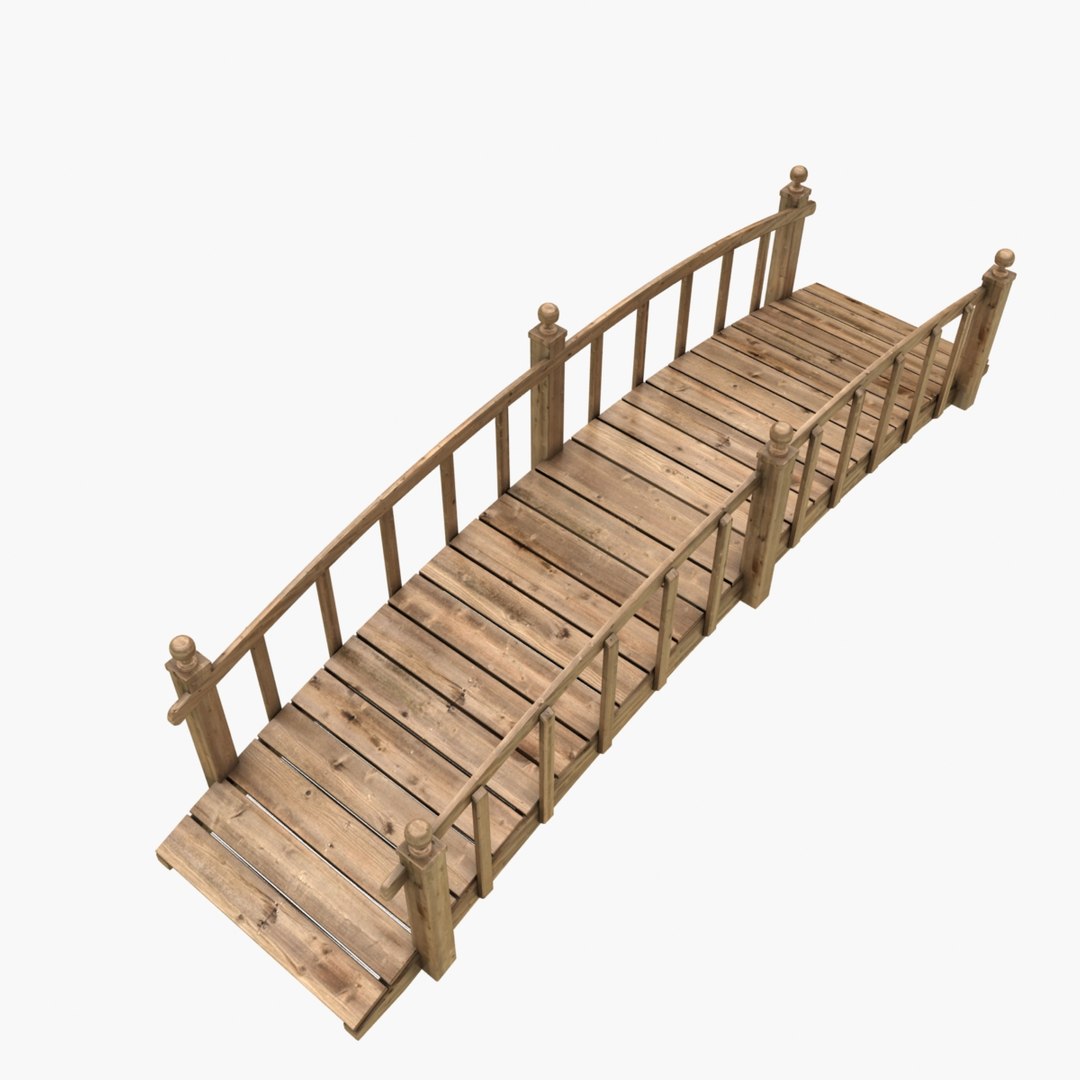 Wood Wooden Bridge 3D Model - TurboSquid 1231020