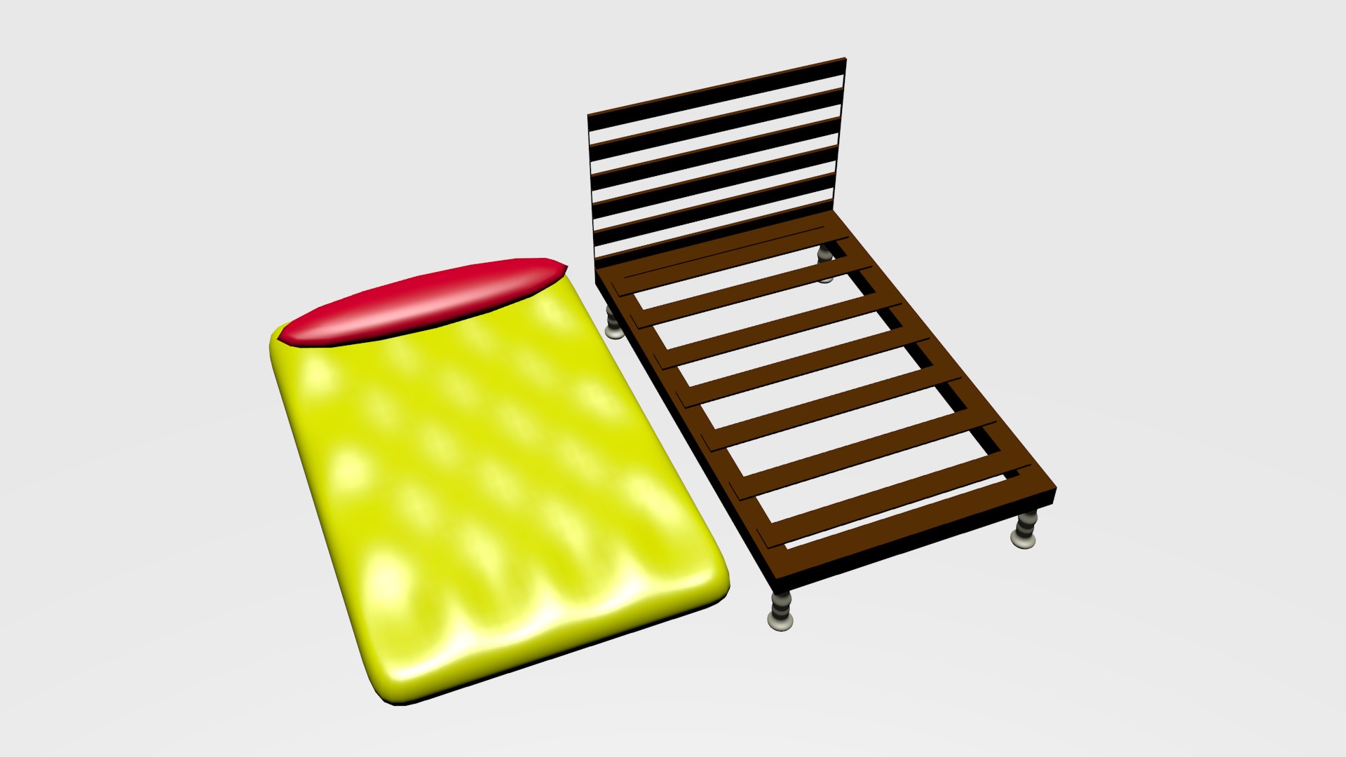 Cartoon Bed Model - TurboSquid 1721347