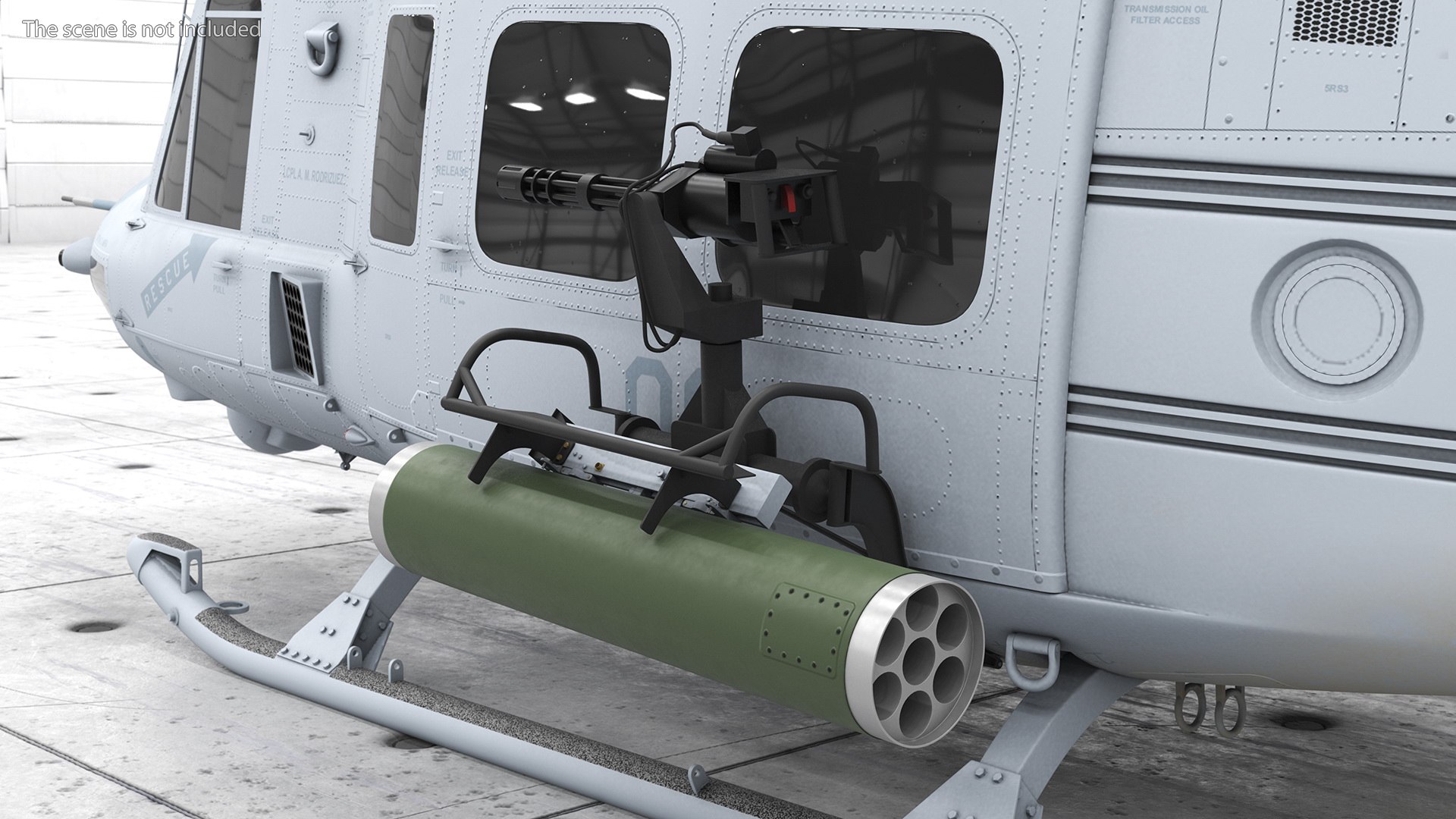 3D model Helicopter Armament Subsystem with Rocket Launcher ...
