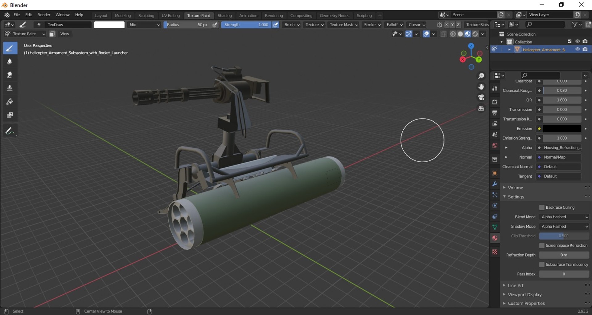 3D model Helicopter Armament Subsystem with Rocket Launcher ...