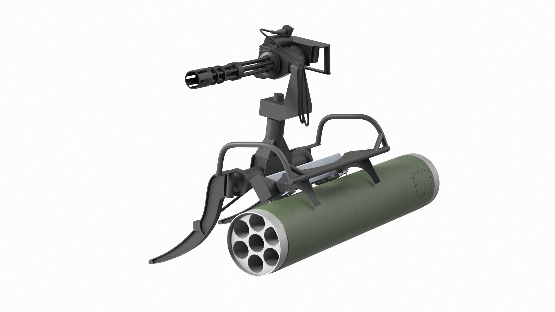 3D model Helicopter Armament Subsystem with Rocket Launcher ...