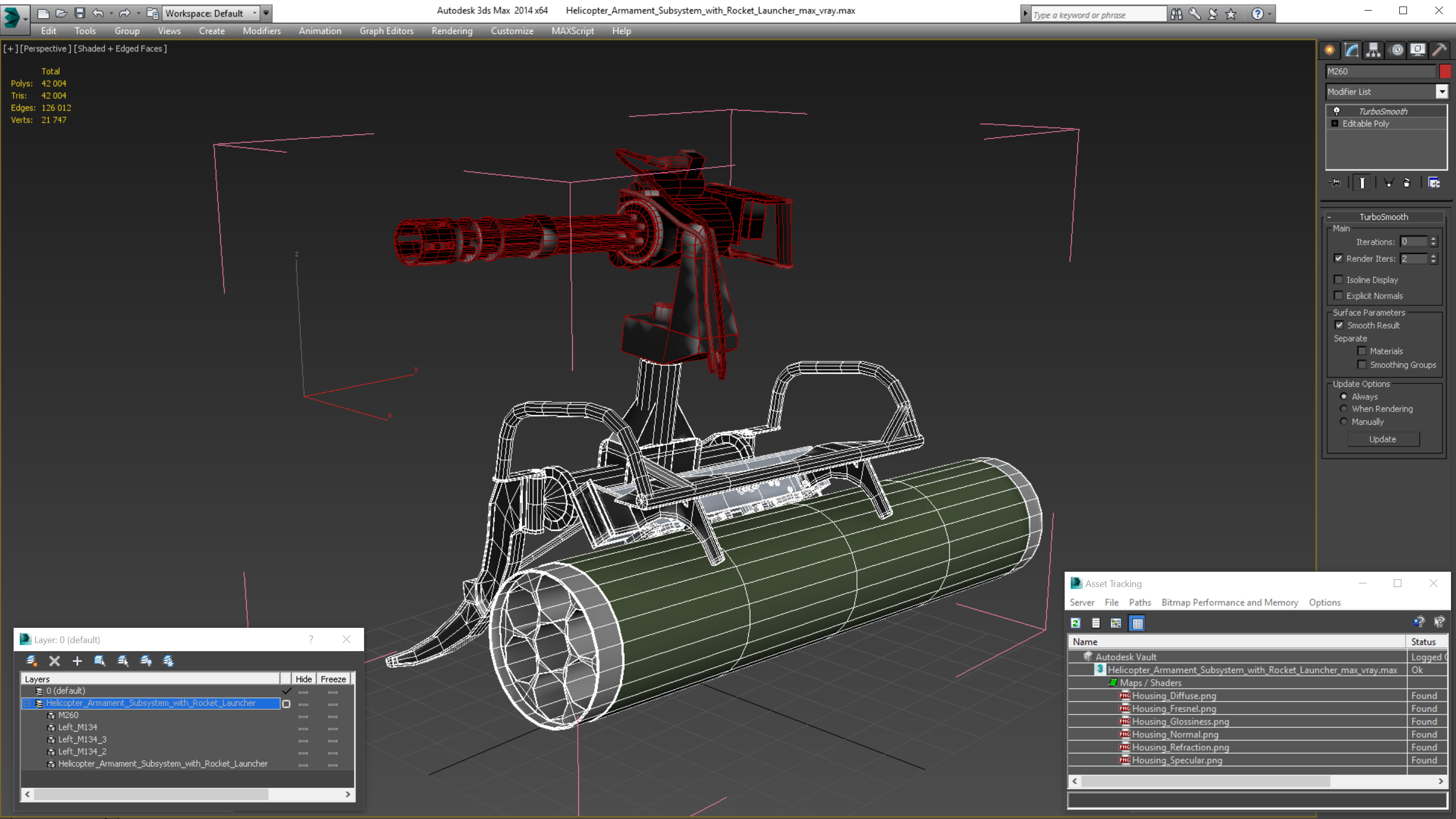3D model Helicopter Armament Subsystem with Rocket Launcher ...