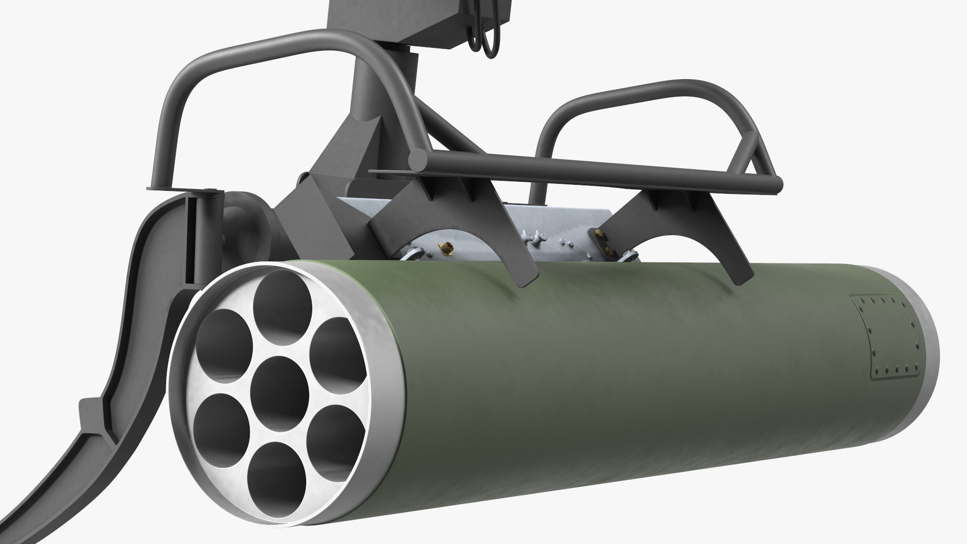 3D model Helicopter Armament Subsystem with Rocket Launcher ...