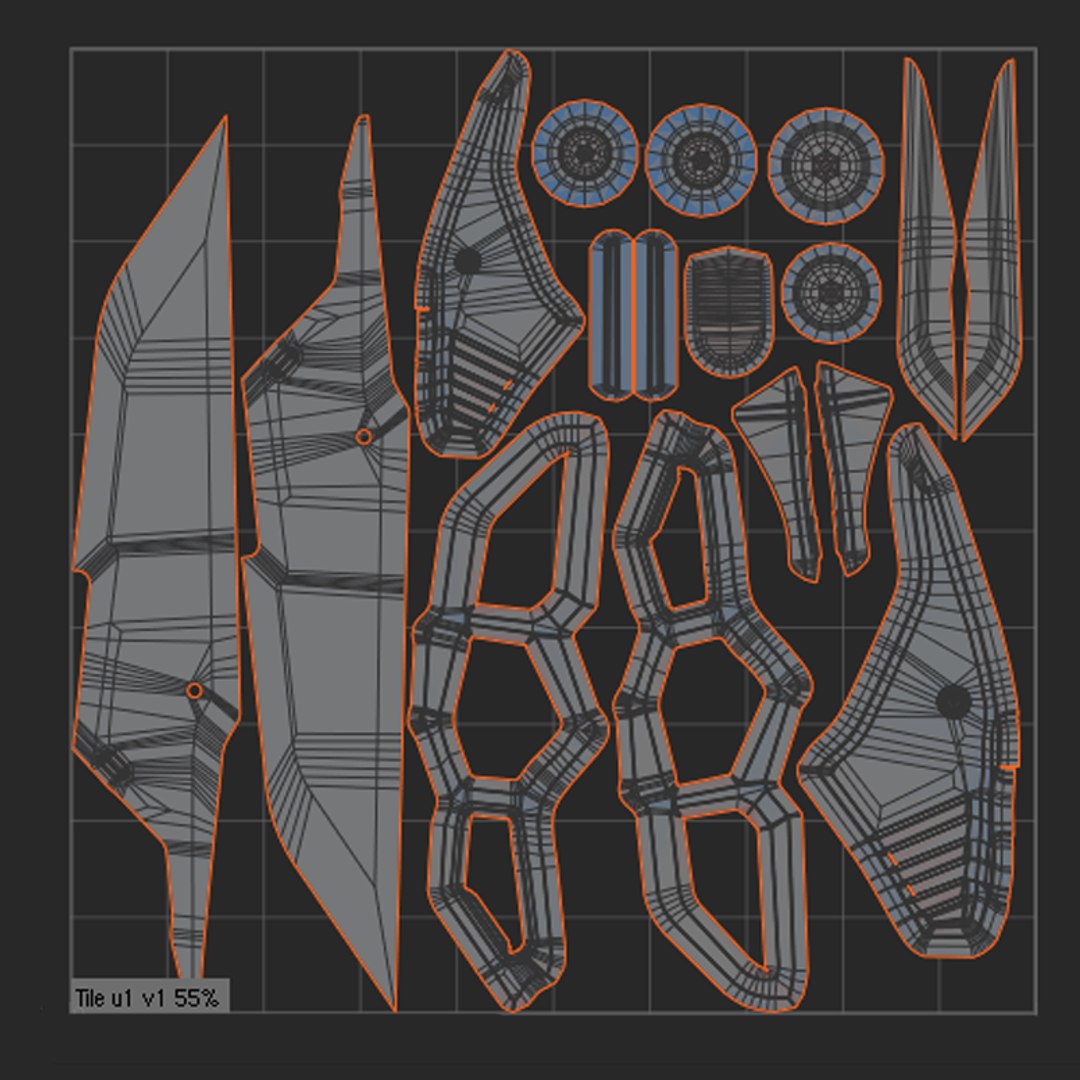 3D model Cyberpunk Futuristic Knife - TurboSquid 1797195