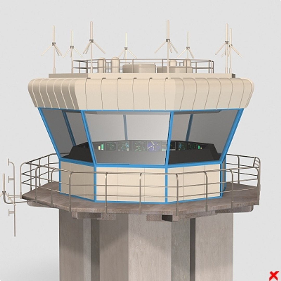 Control Tower 3d Max