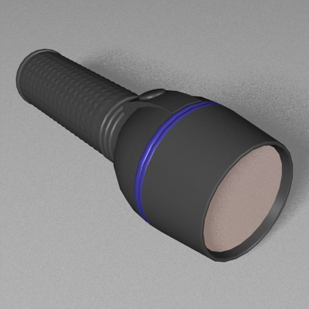 3d flashlight model
