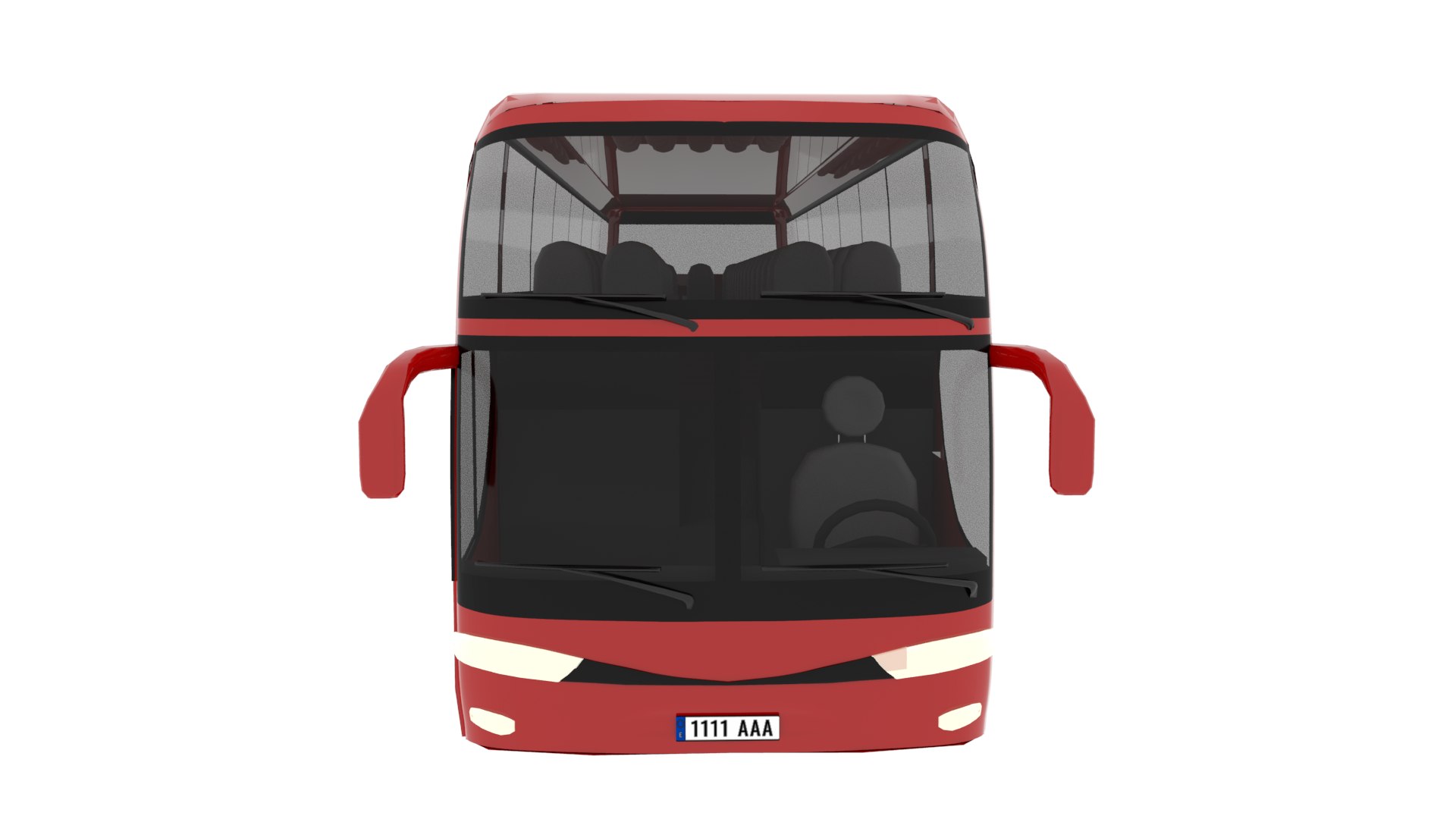 3D Model Travel Bus Red - TurboSquid 1894938