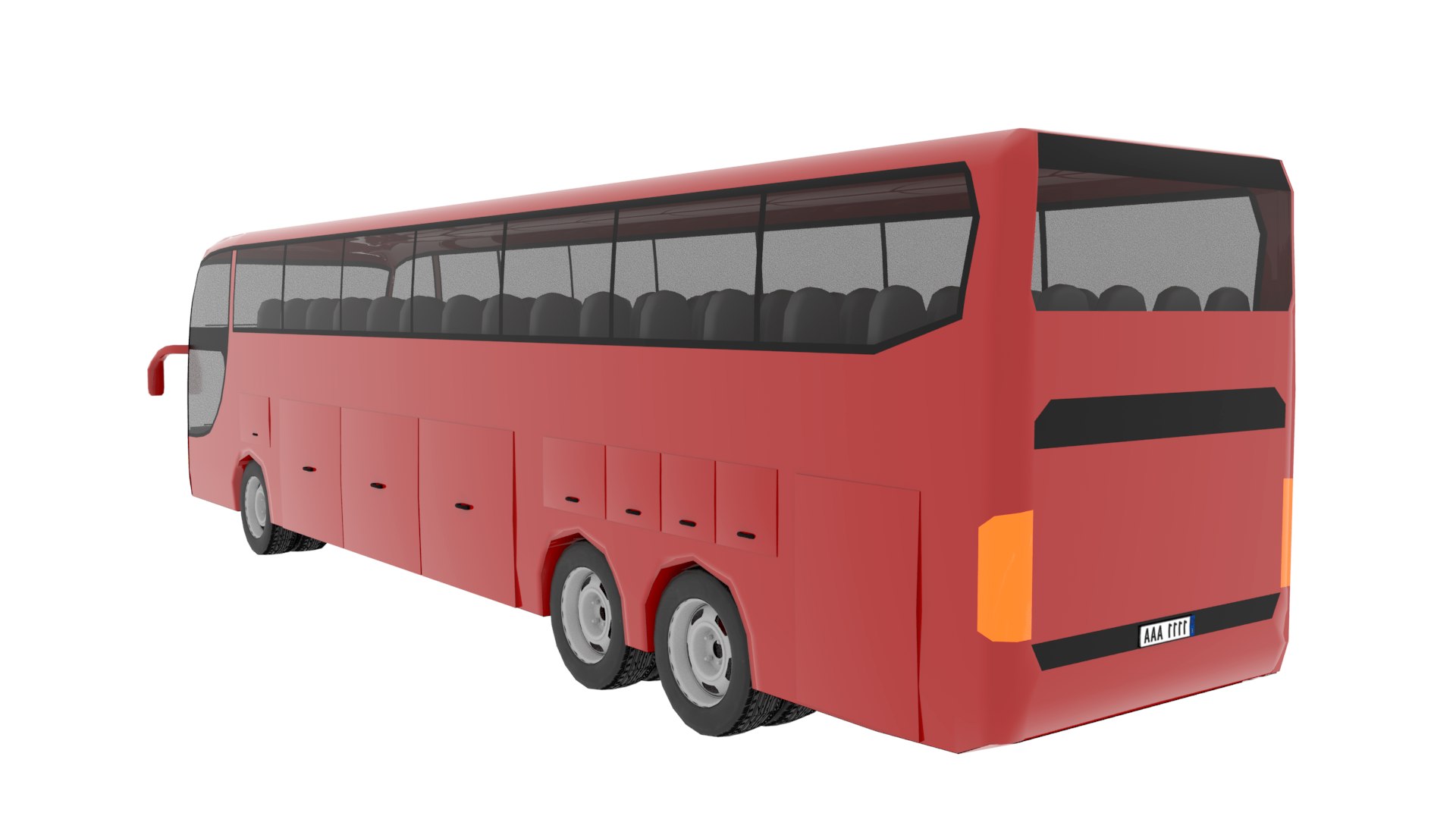 3D Model Travel Bus Red - TurboSquid 1894938
