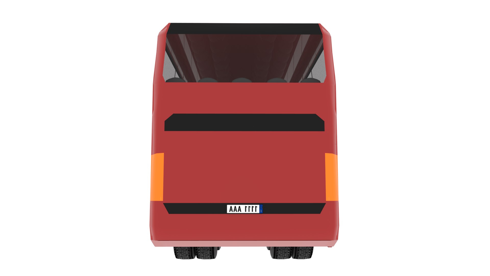 3D Model Travel Bus Red - TurboSquid 1894938