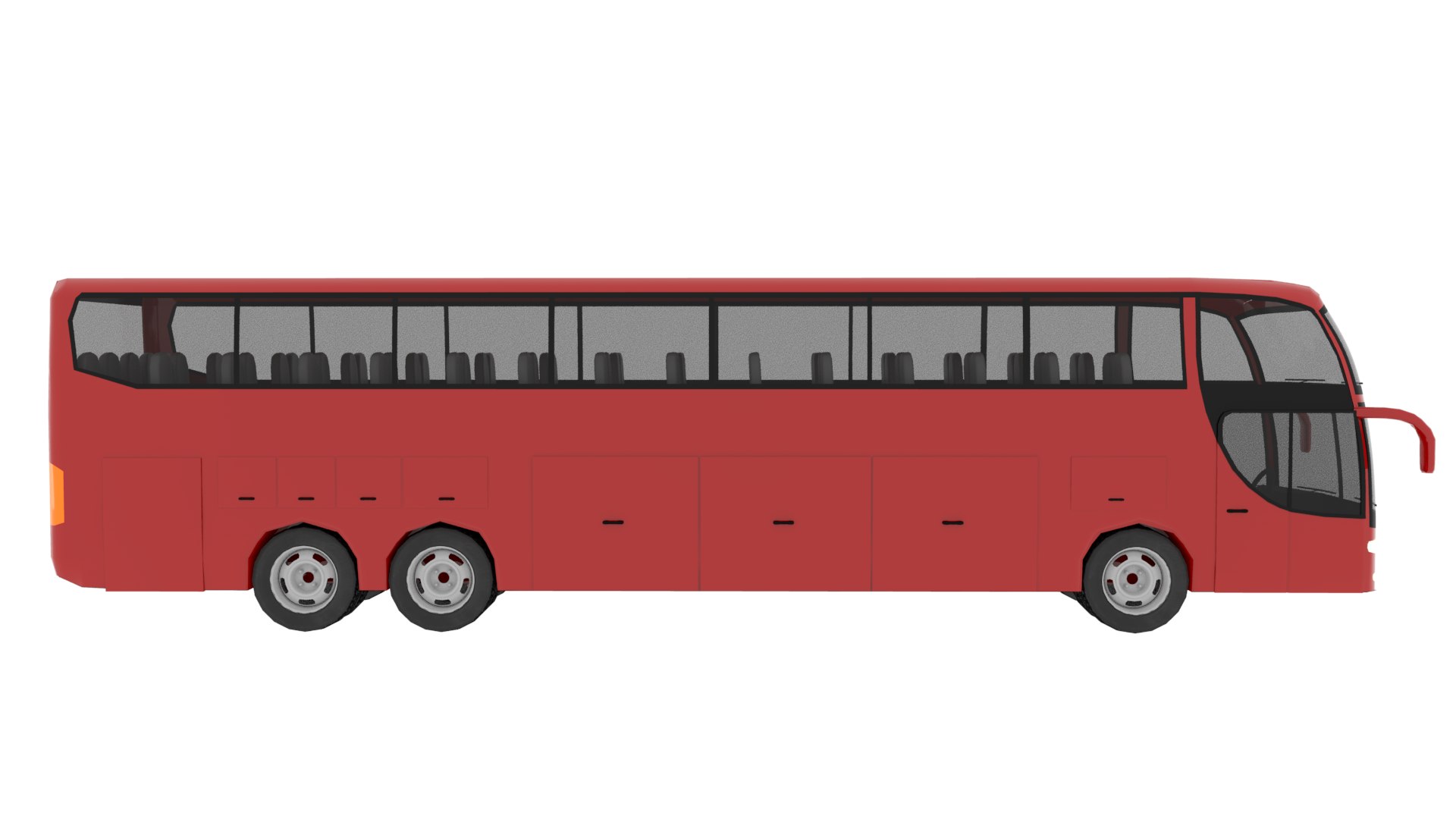 3D Model Travel Bus Red - TurboSquid 1894938