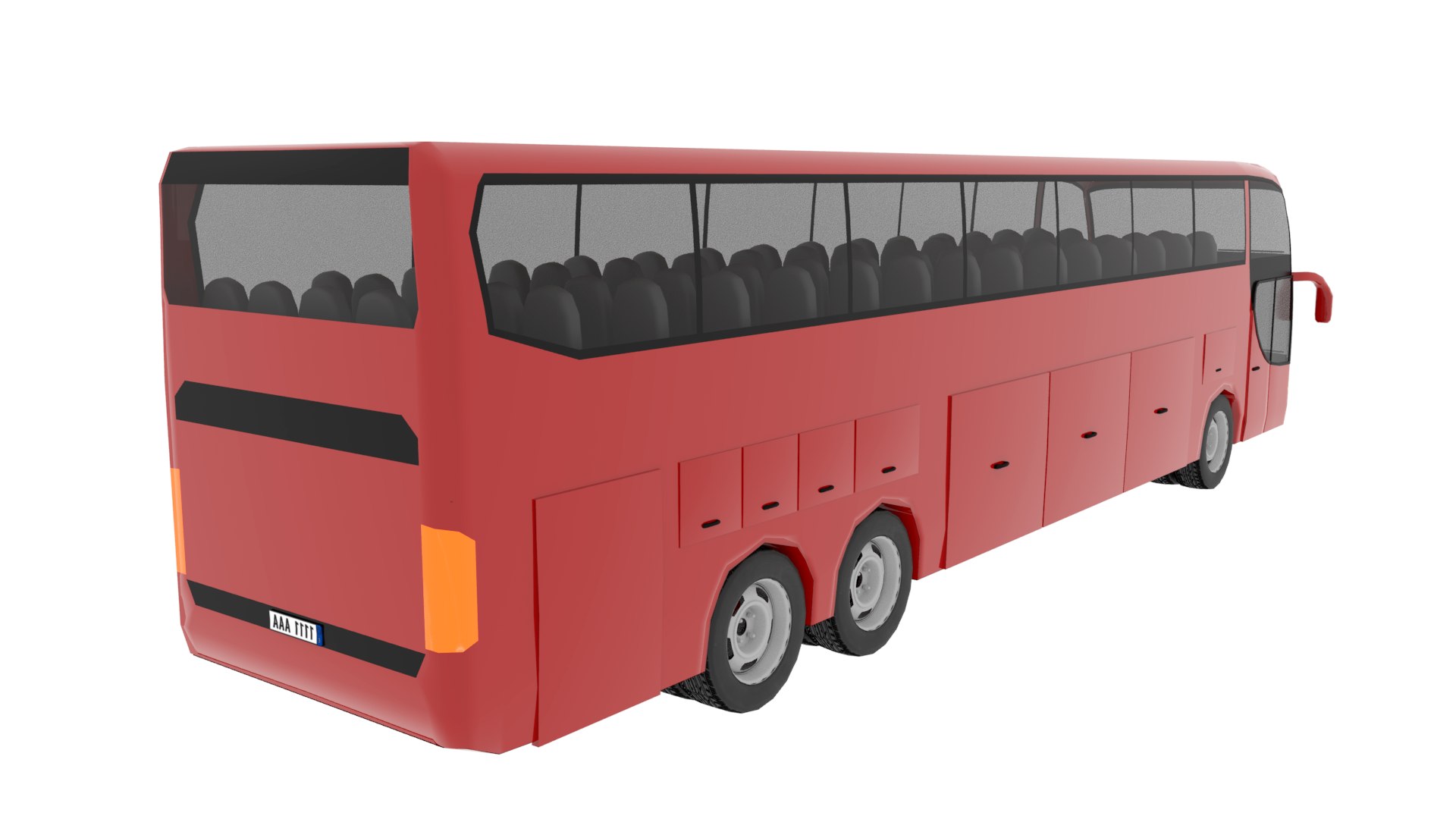 3D Model Travel Bus Red - TurboSquid 1894938