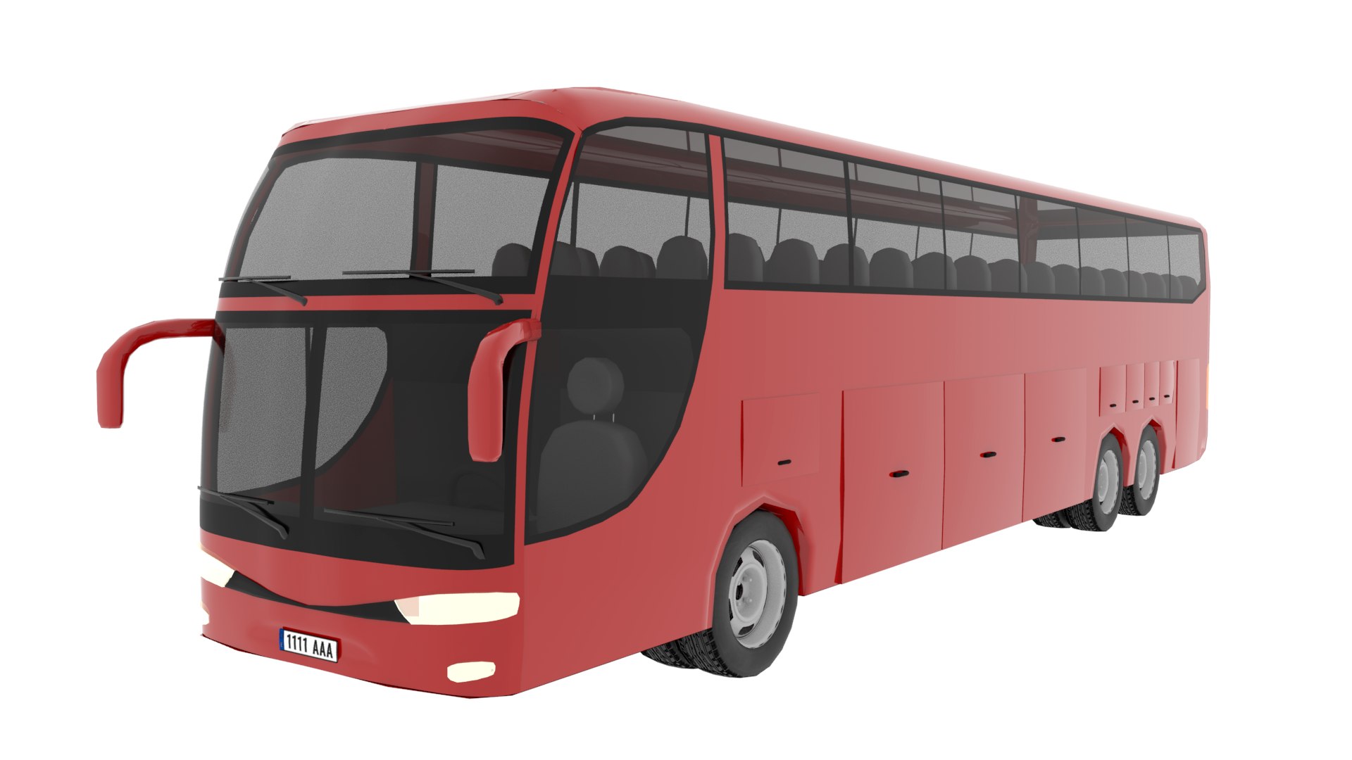 3D model Travel bus red - TurboSquid 1894938