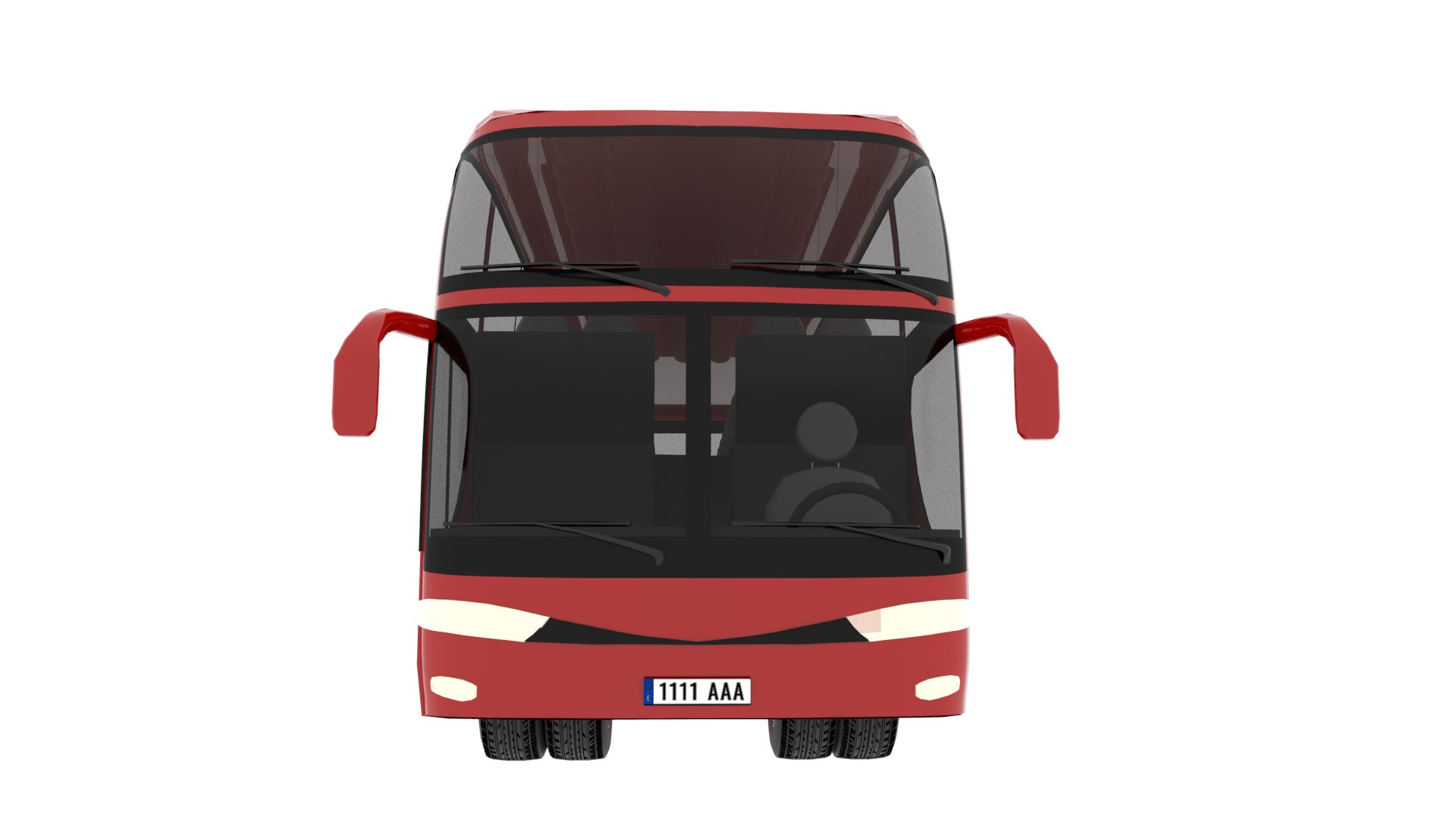 3D Model Travel Bus Red - TurboSquid 1894938