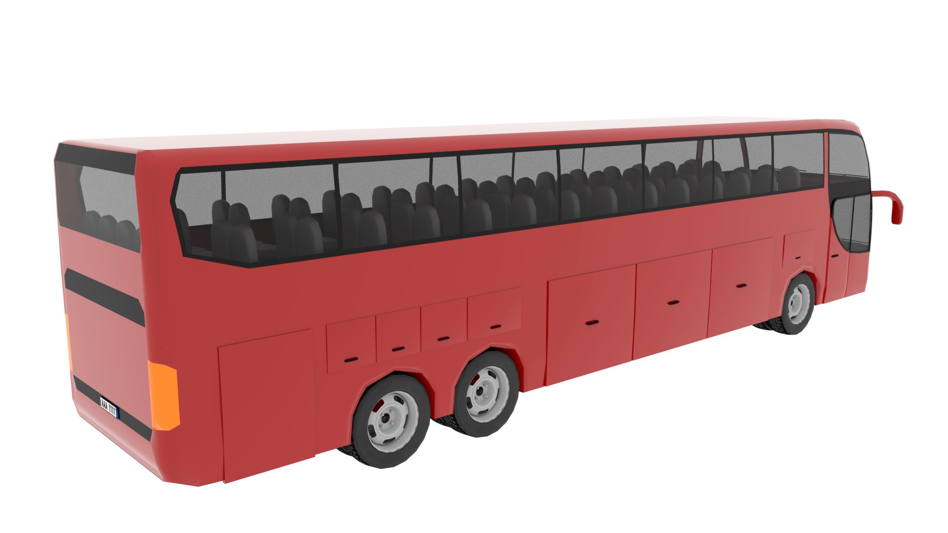 3D Model Travel Bus Red - TurboSquid 1894938