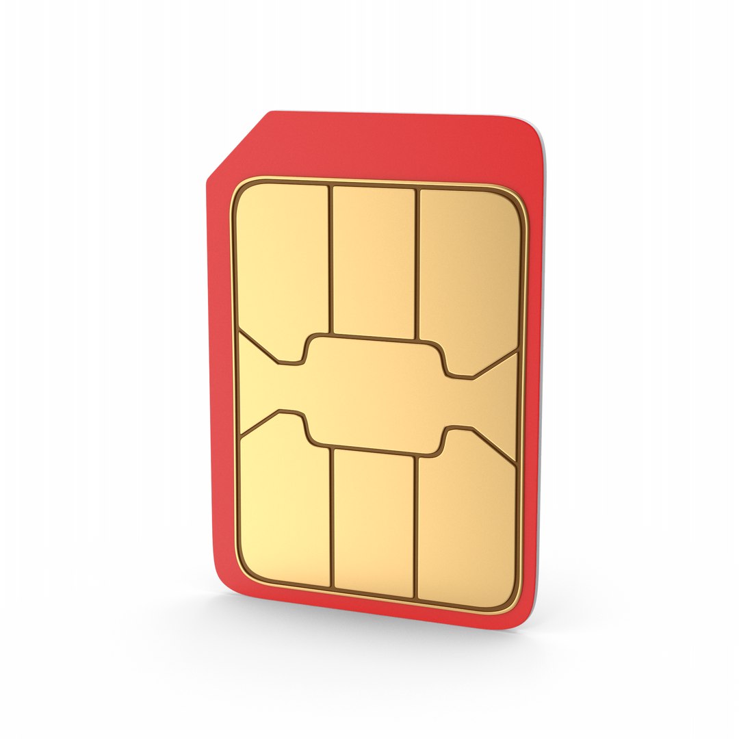 Red Nano Sim Card 3D Model - TurboSquid 2033519