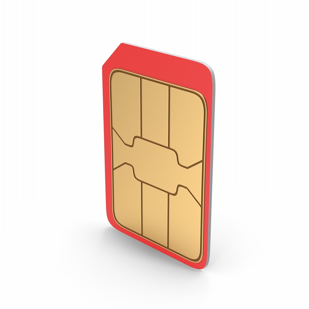 Red Nano Sim Card 3D Model - TurboSquid 2033519