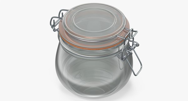 3D glass jar lock 05 model - TurboSquid 1272260