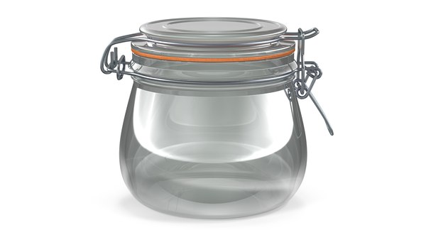 3D glass jar lock 05 model - TurboSquid 1272260