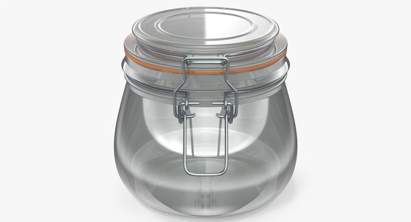 3D glass jar lock 05 model - TurboSquid 1272260