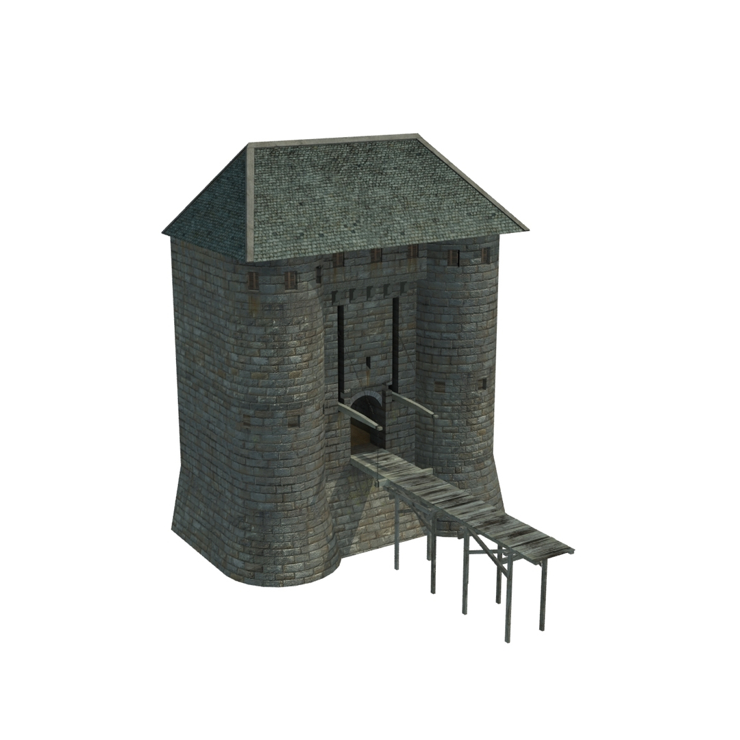 3d Model Medieval Castle Entrance