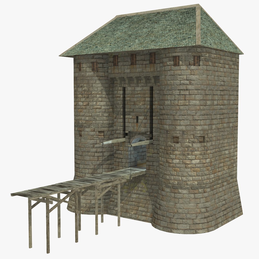 3d Model Medieval Castle Entrance