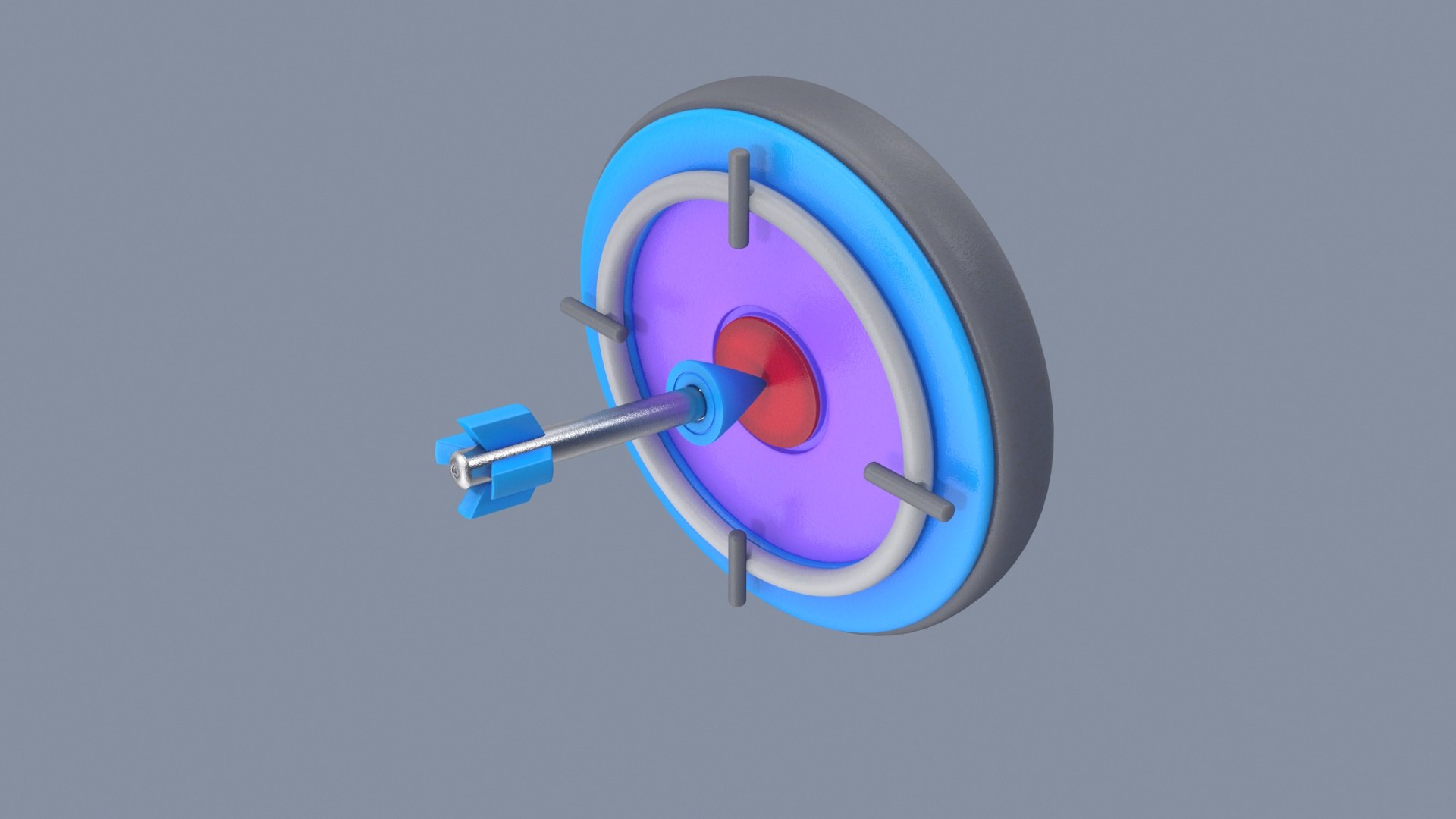3D Target With Arrow Icon - TurboSquid 2421946