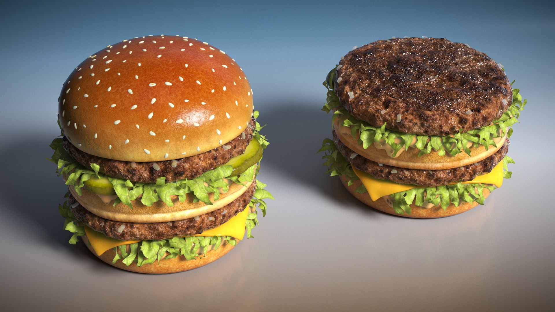 3D McDonalds Big Mac Burger Model - TurboSquid 2517030