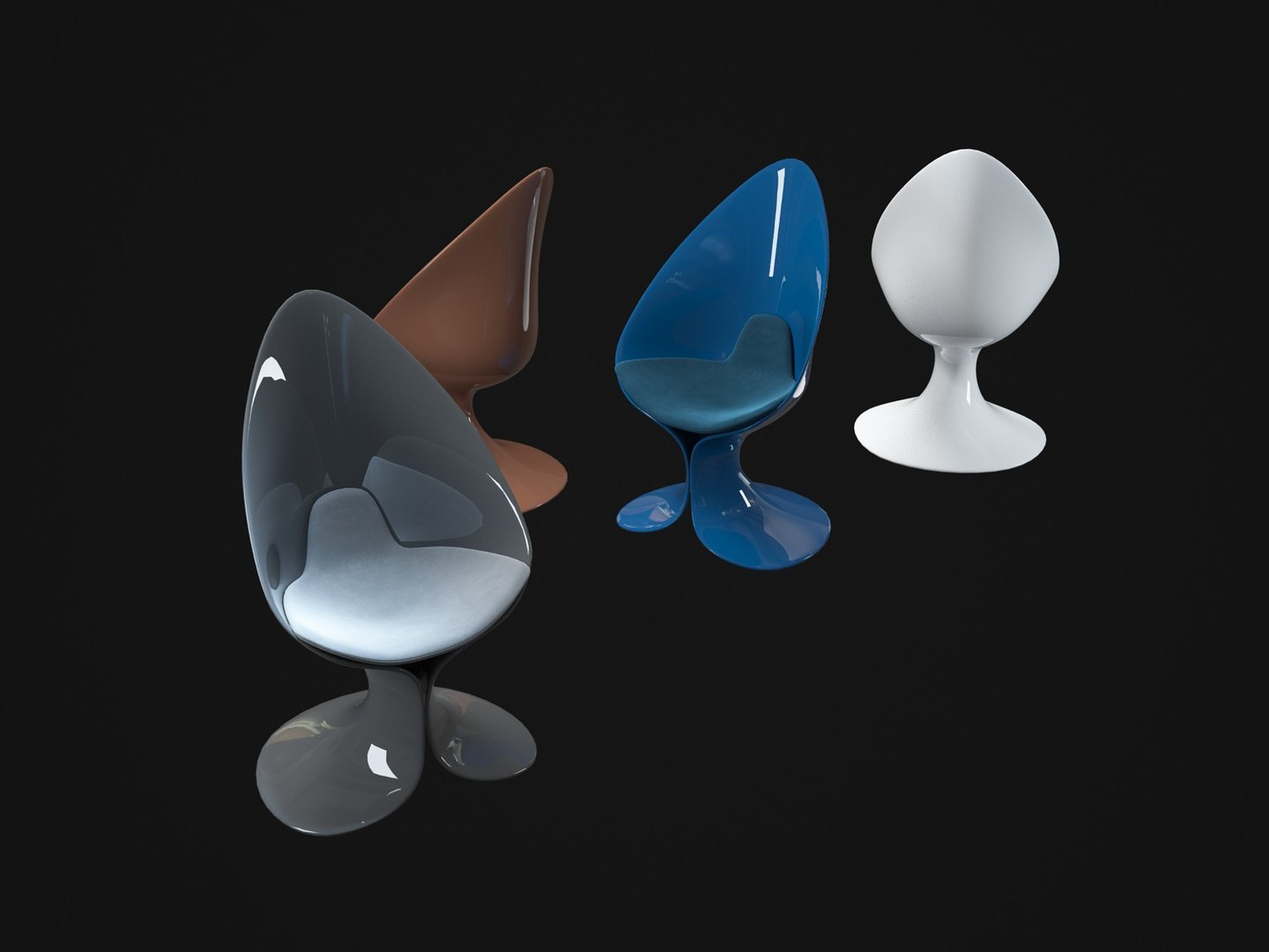 calla-lily-chair 3d 3ds