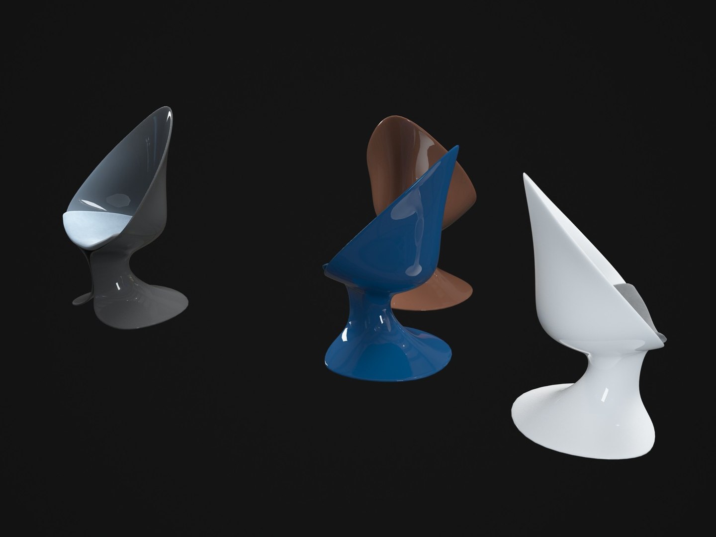 calla-lily-chair 3d 3ds