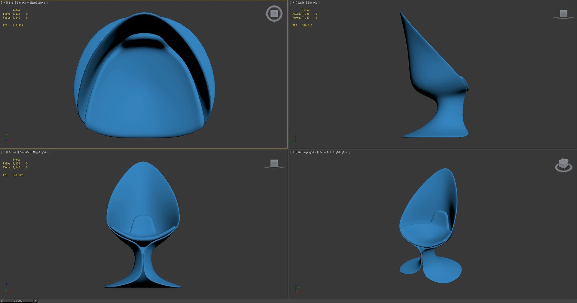 calla-lily-chair 3d 3ds