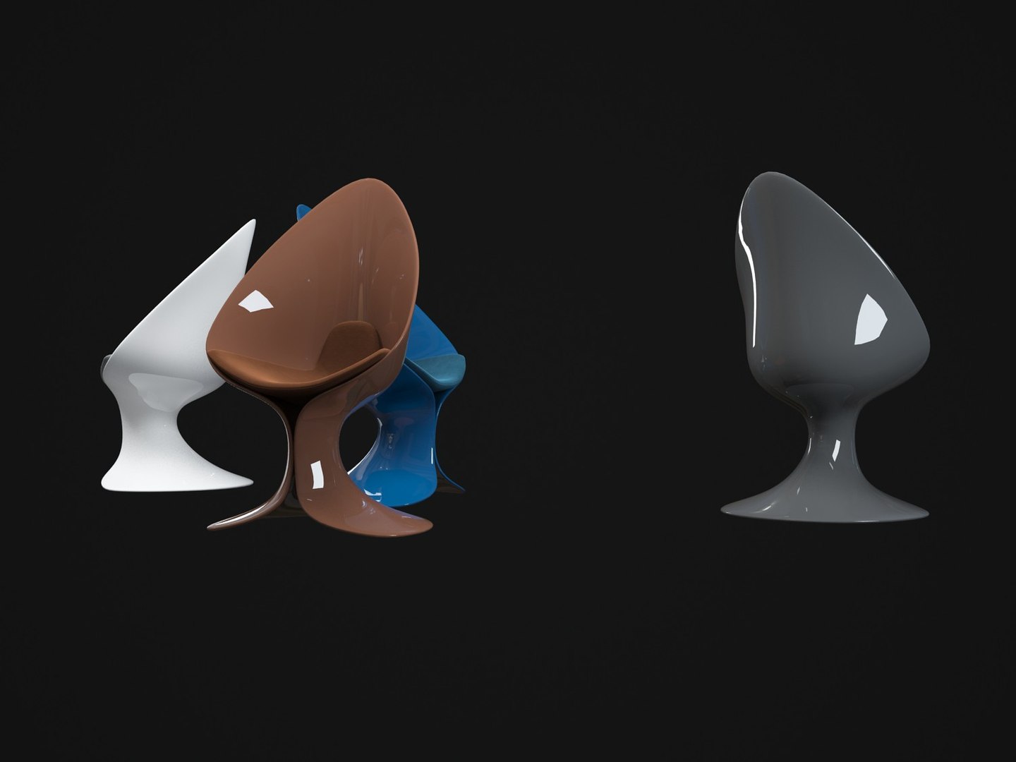 calla-lily-chair 3d 3ds