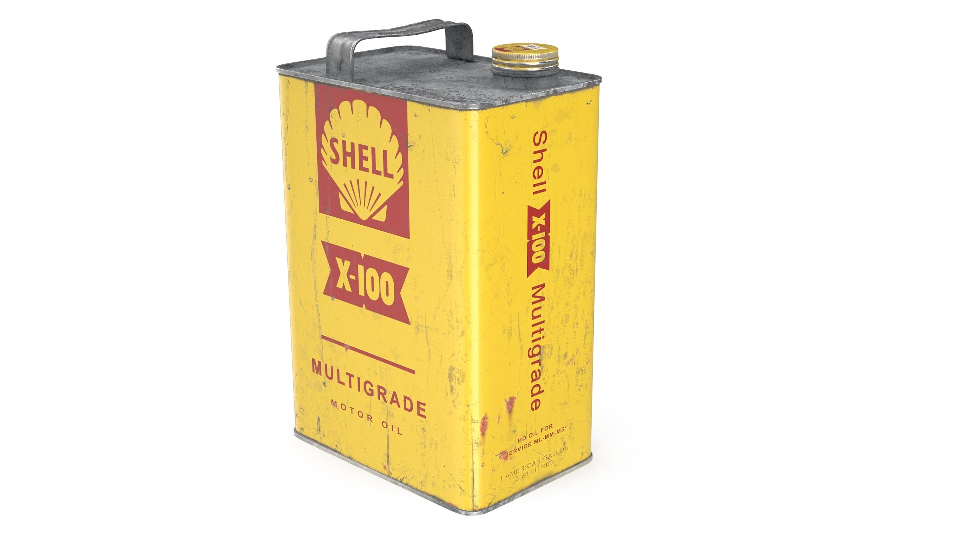 3D Old Shell Oil Can Model - TurboSquid 2289181
