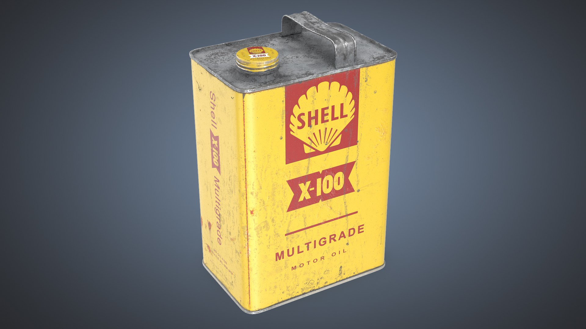 3D Old Shell Oil Can Model - TurboSquid 2289181